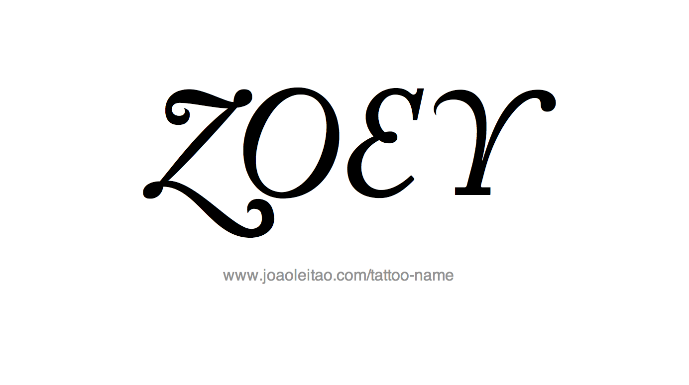 Zoey Name Tattoo Designs